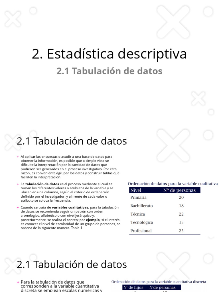 Guía de Tabulación de Datos | PDF | Estadísticas | Estadísticas descriptivas