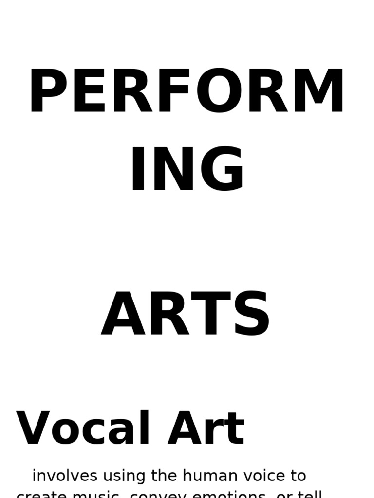 Performing Arts | PDF