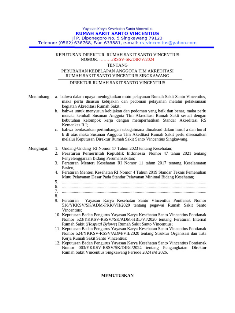 AB Contoh SK 2024 | PDF