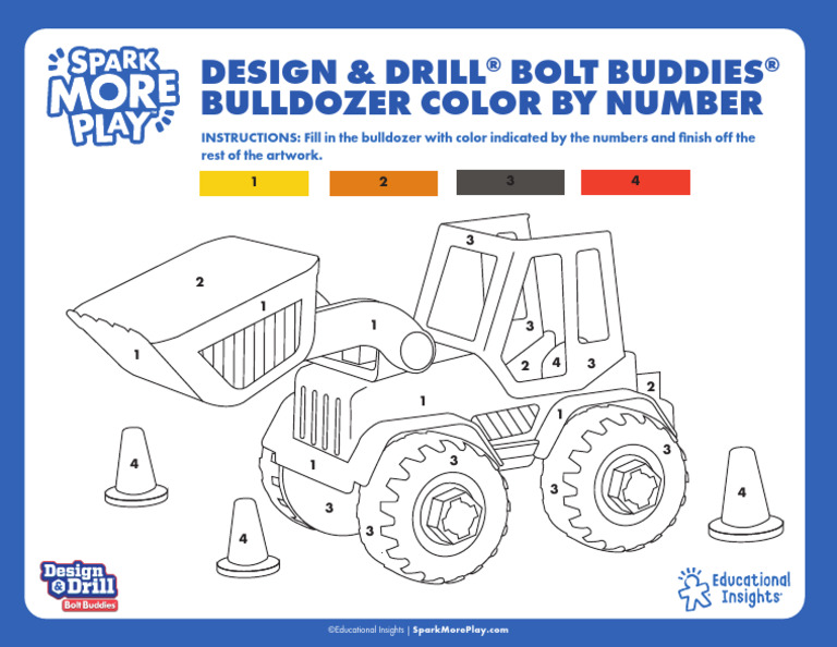 Bulldozer Colour by Number | PDF