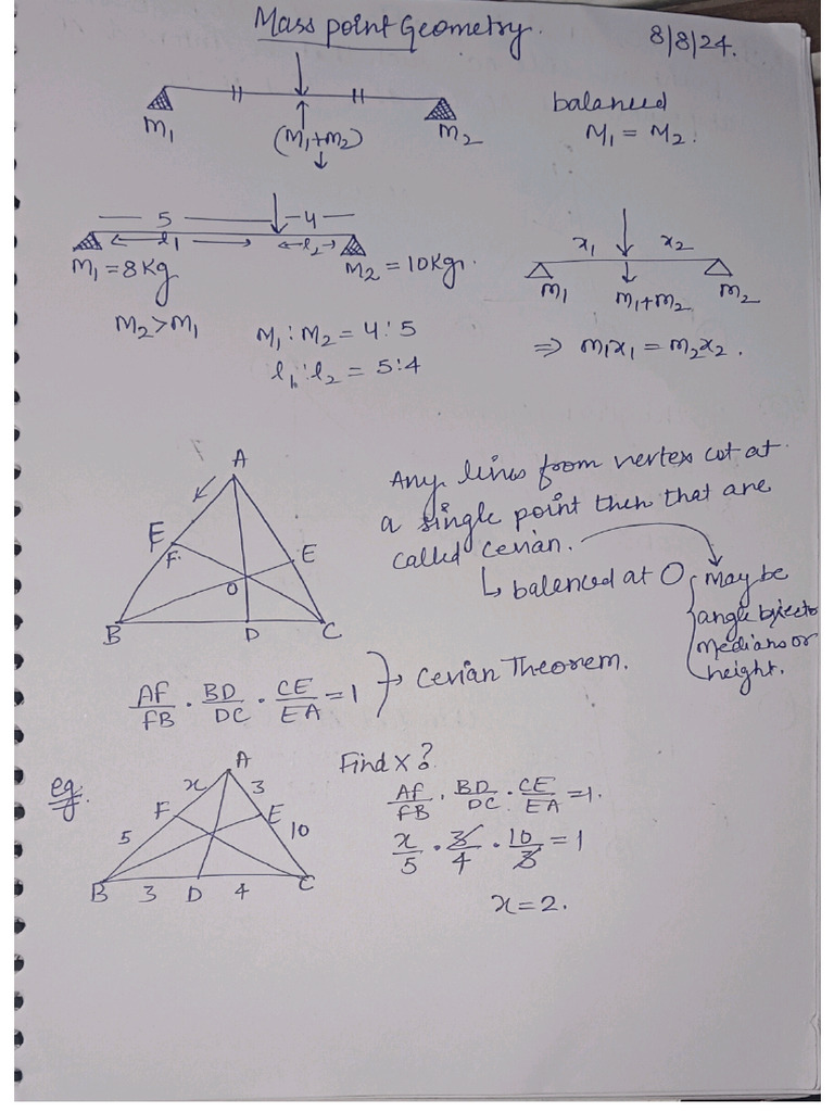 Mass Point Geometry | PDF