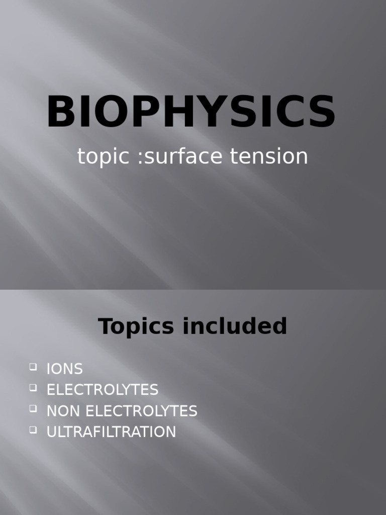 Biophysics PRANJAL | PDF