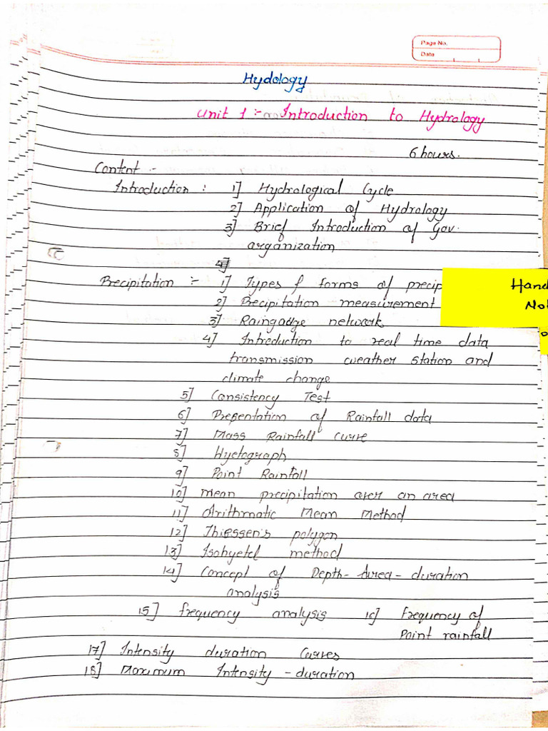 HWRE (Unit 1 and Unit 2) | PDF