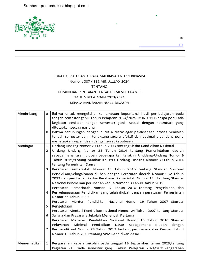 SK PTS Ganjil 2024-2025 | PDF