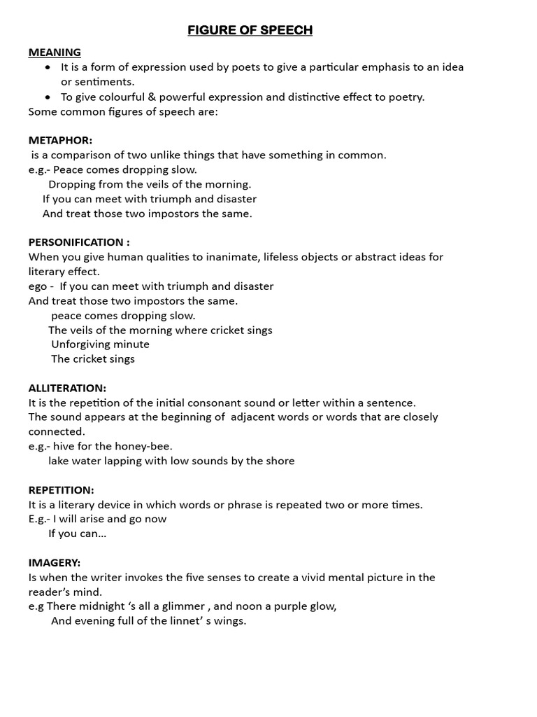 Figure of Speech | PDF