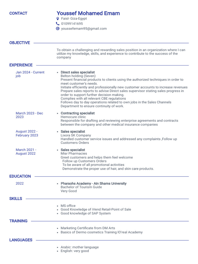 Youssef Emam Cv. | PDF