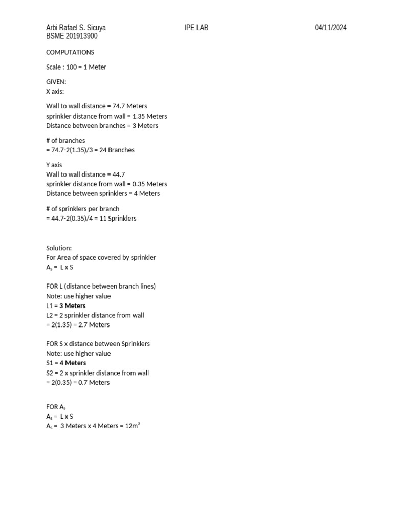 IPE Lab Plate Computation | PDF