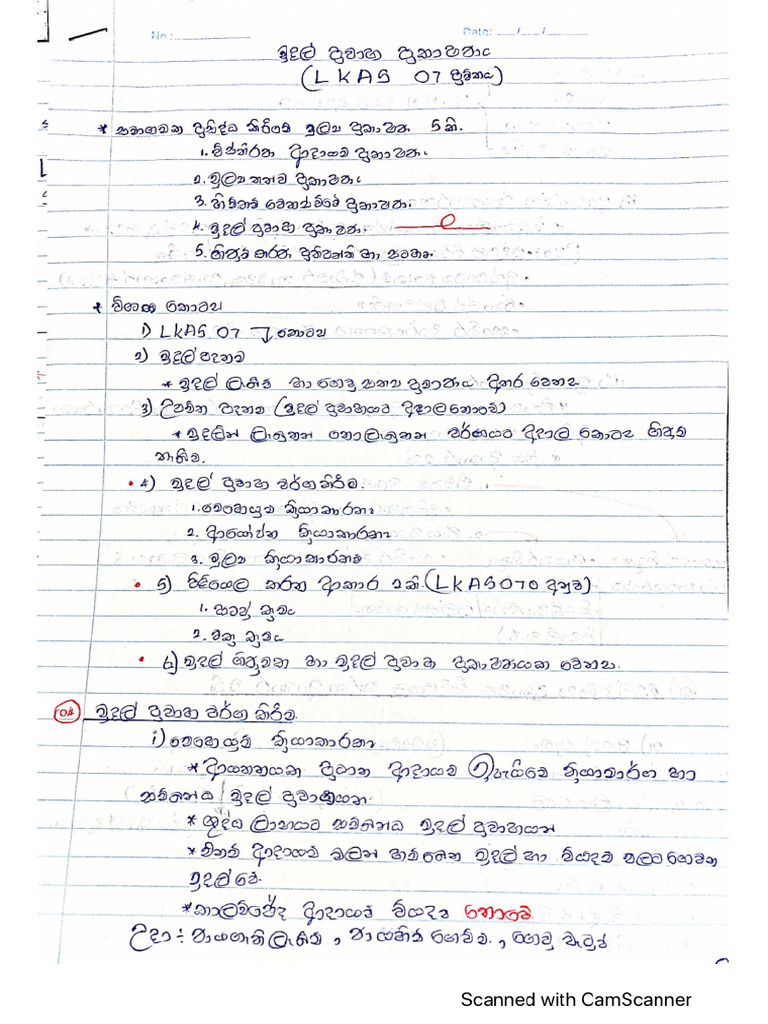 CashFlow Statement - Sinhala Note | PDF