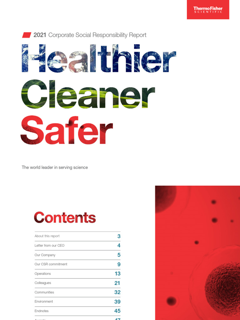2021_CSR Report Thermo Fisher Scientific | PDF