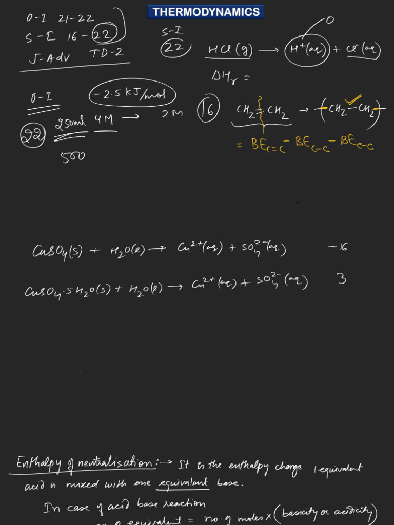 Thermochemistry _ L-06 (Class Notes) | PDF