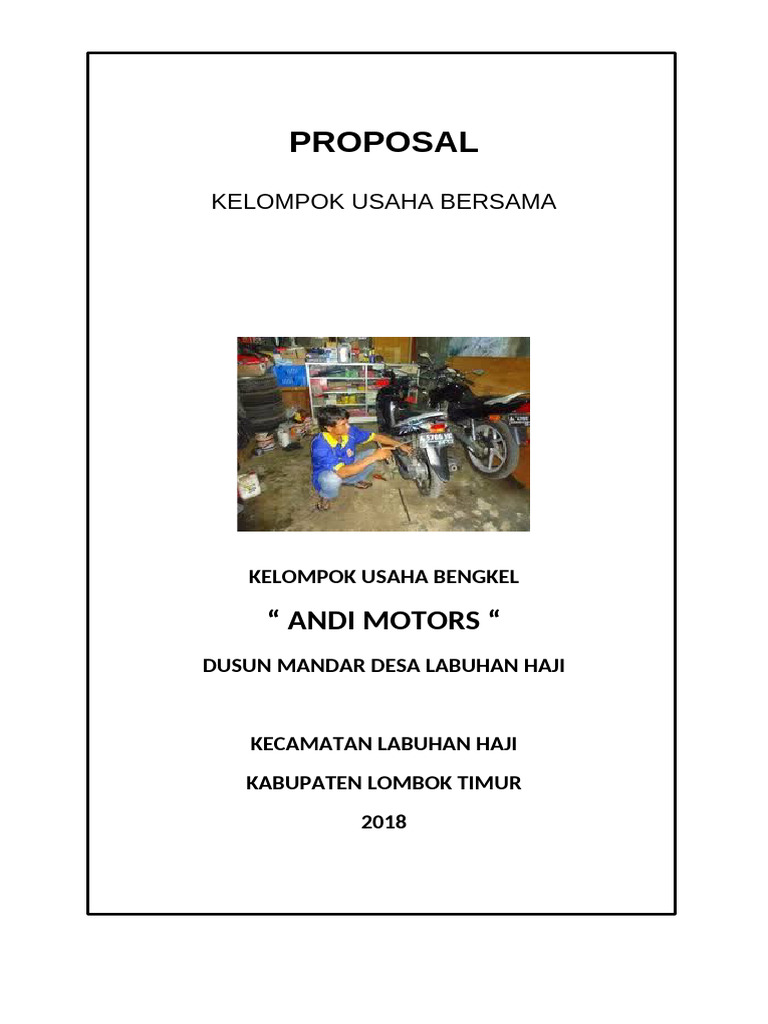 Proposal-Alat Bengkel Andi Motor | PDF