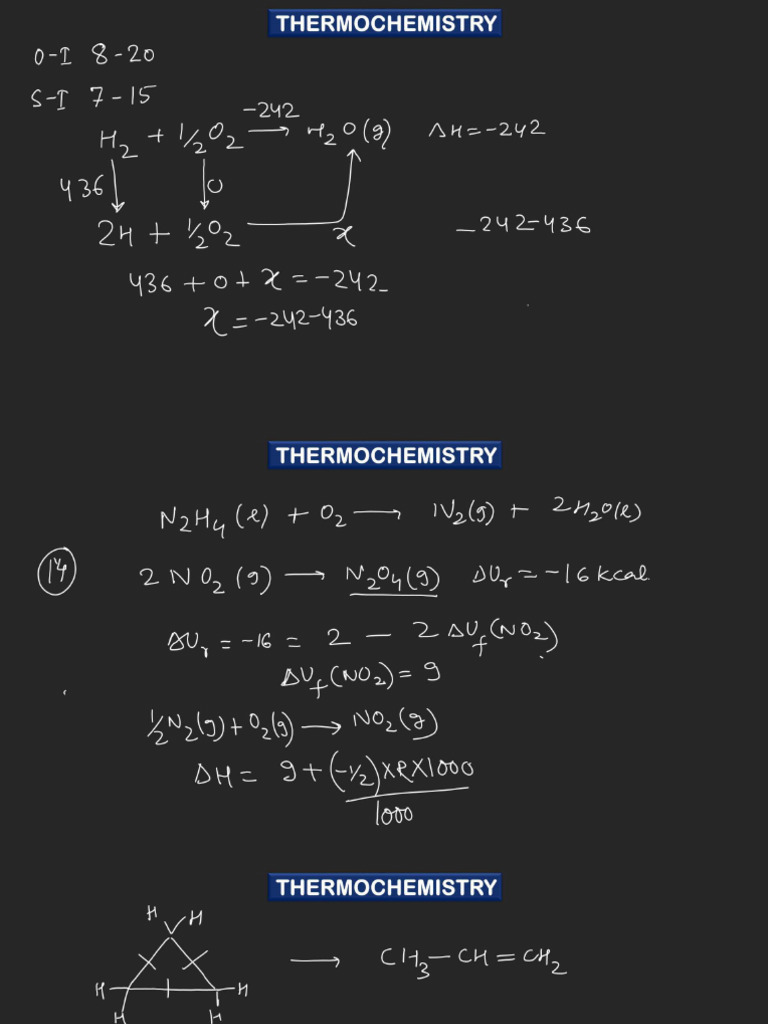 Thermochemistry - L-05 (Class Notes) | PDF