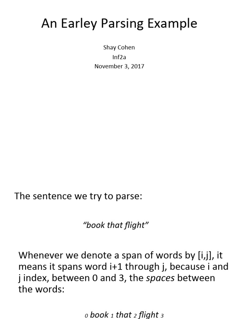 Earley Example | PDF