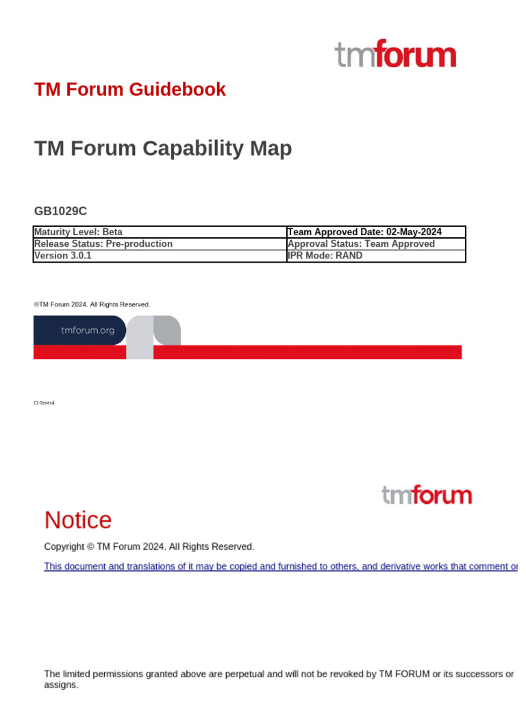 GB1029C TM Forum Capability Map v3.0.1 | PDF