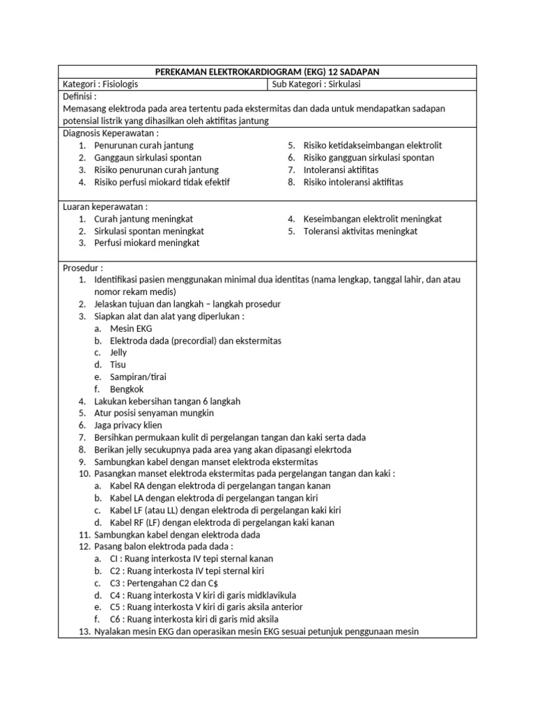 SPO Perekaman EKG | PDF