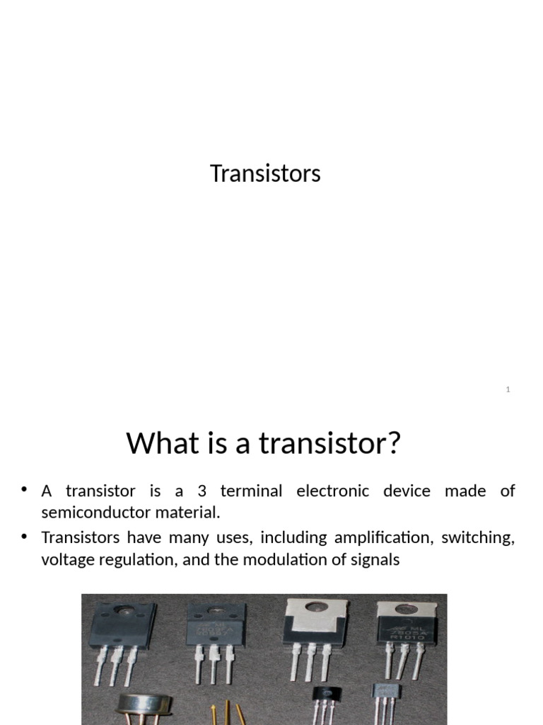 Transistors | PDF