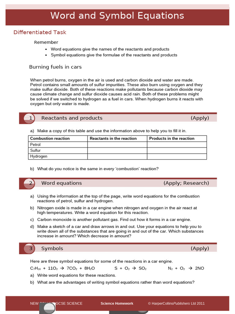C Word Symbol Equations DT | PDF