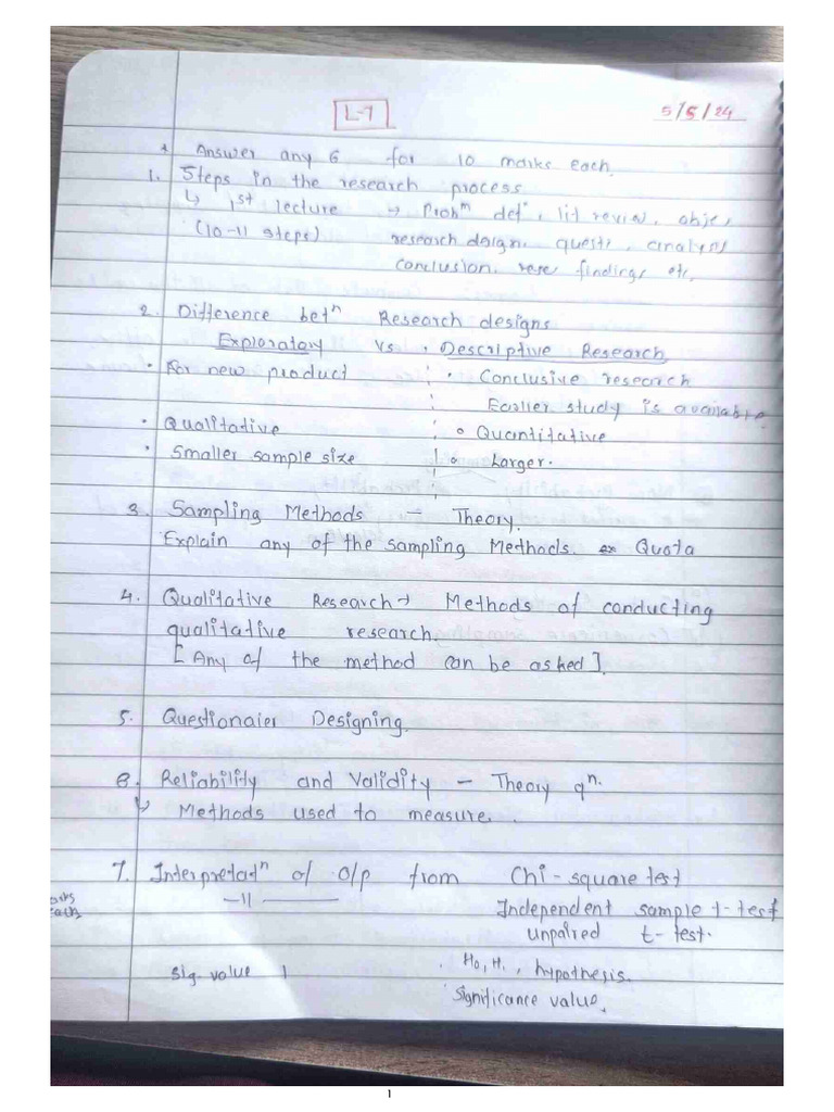 RM Question Bank | PDF