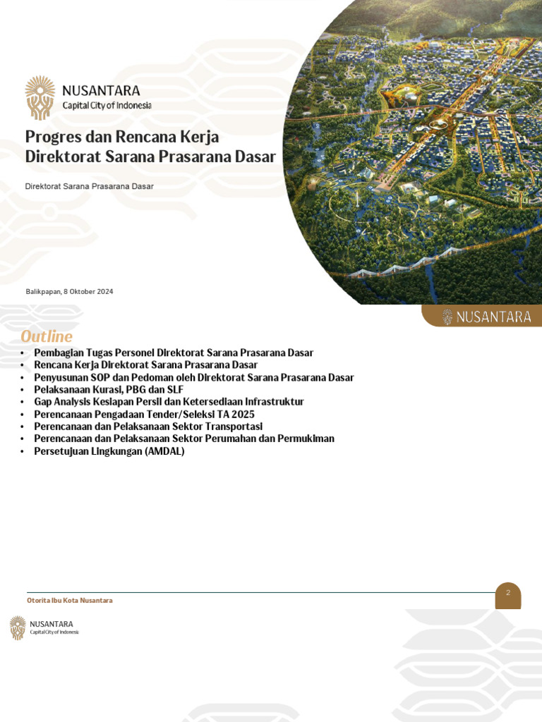 Progres Dan Rencana Kerja Direktorat Sarana Prasarana Dasar | PDF