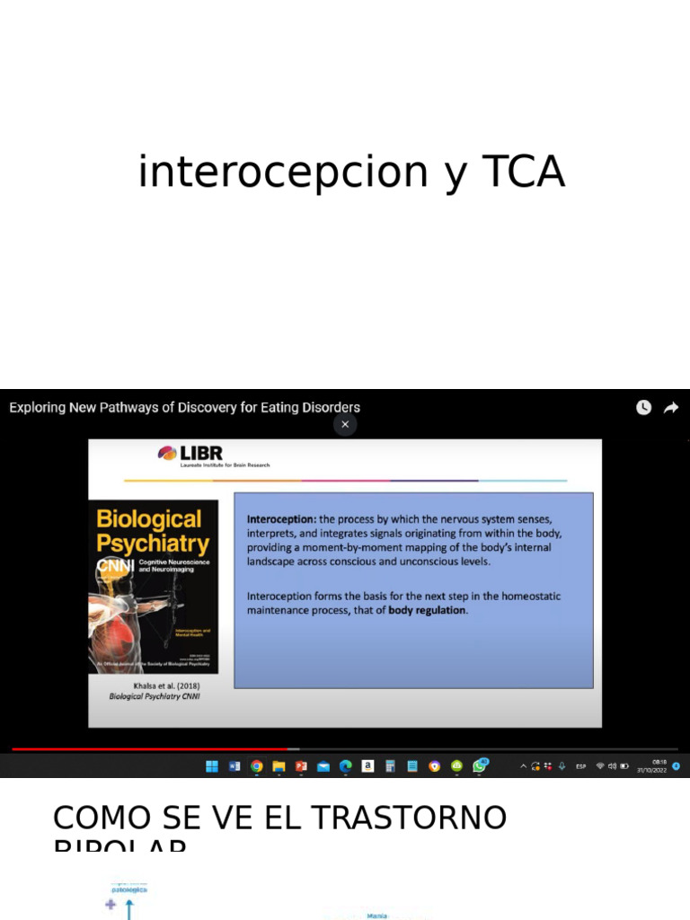INTEROCEPCION Y TCA | PDF