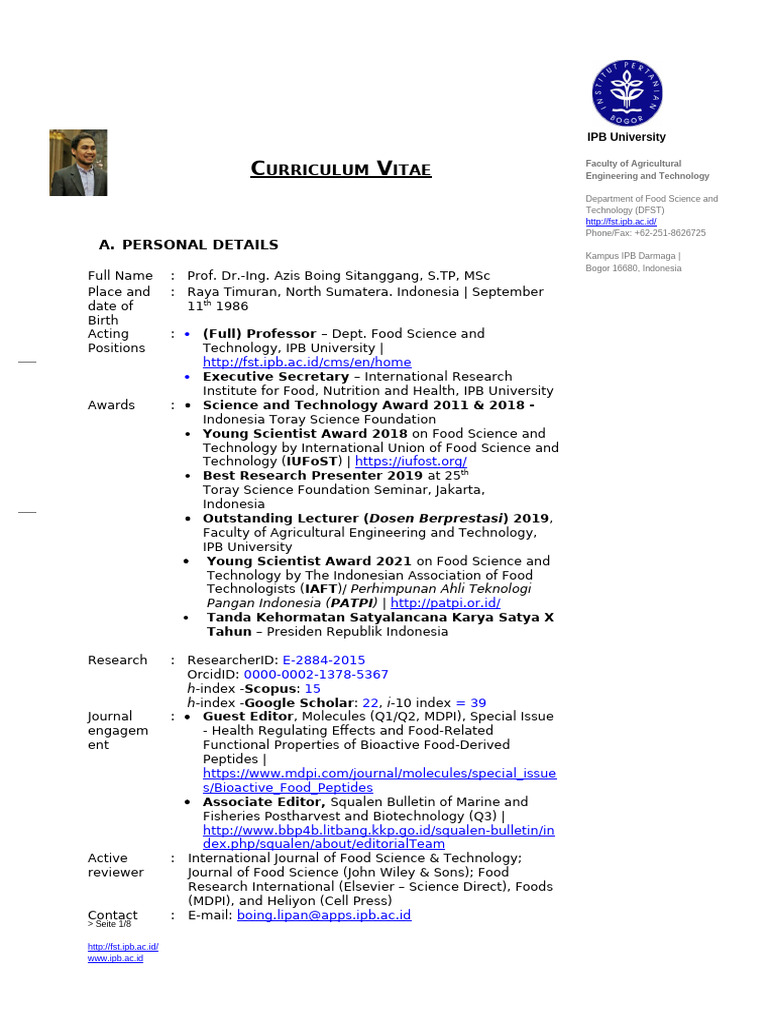 Azis Boing Sitanggang CV - 2024 - WB | PDF