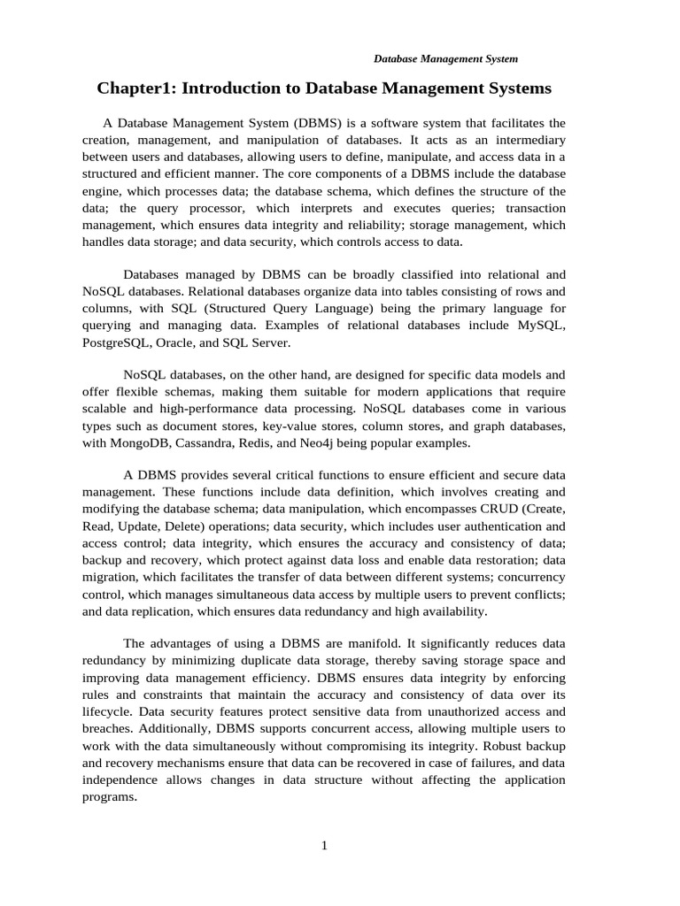 DBMS Content | PDF | Databases | Relational Database