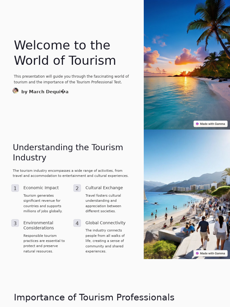 Welcome To The World of Tourism | PDF | Tourism | Knowledge
