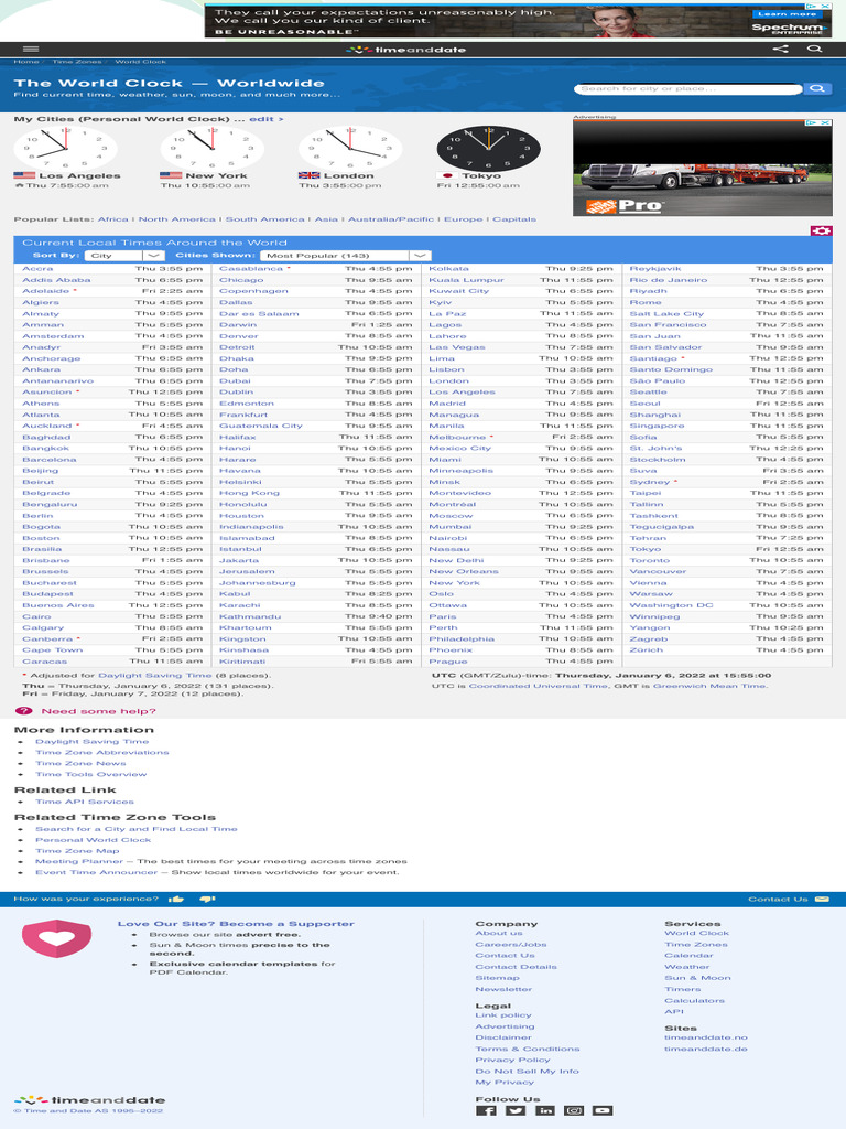 The World Clock - Worldwide | PDF