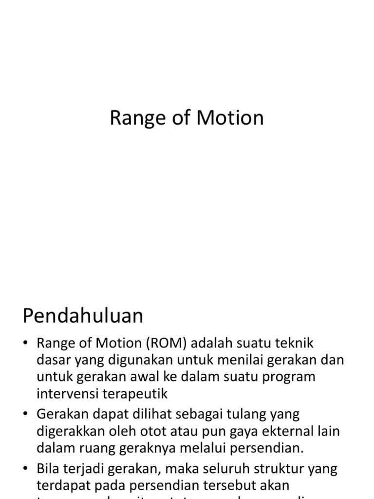 8 - Range of Motion | PDF