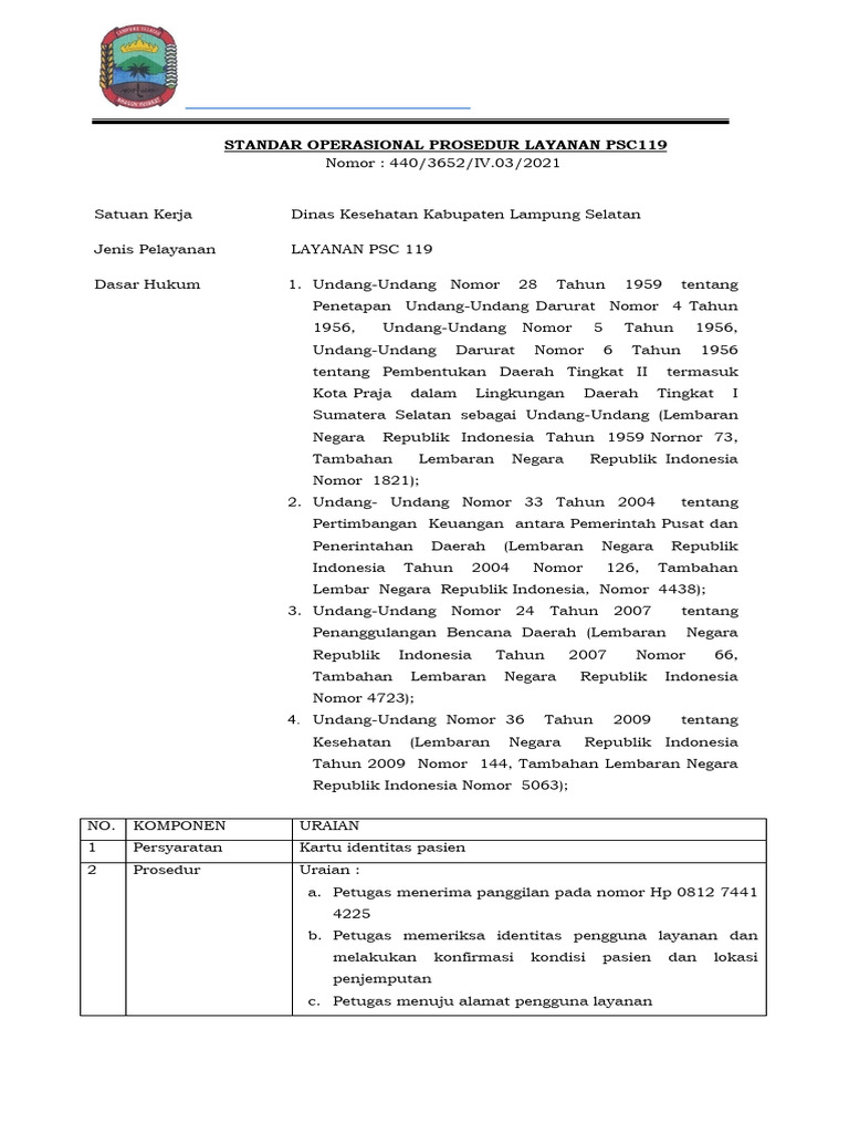 SOP Rujuk Rawat psc-1 | PDF