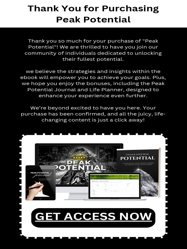 GET ACCESS TO PEAK POTENTIAL | PDF