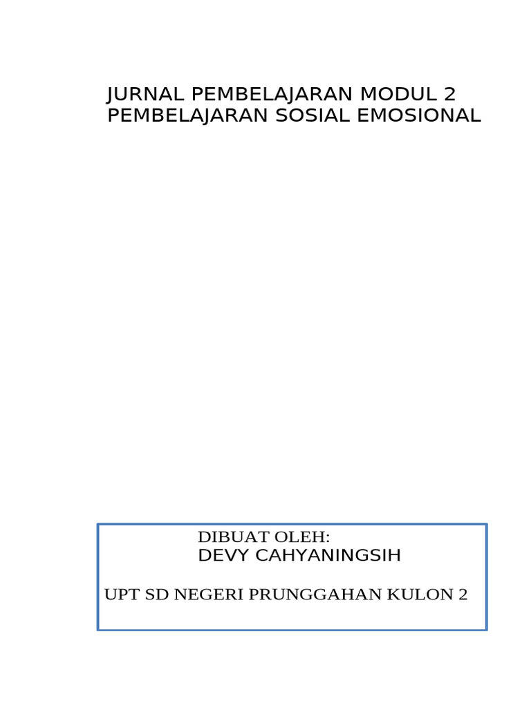 JURNAL PEMBELAJARAN MODUL 2 | PDF
