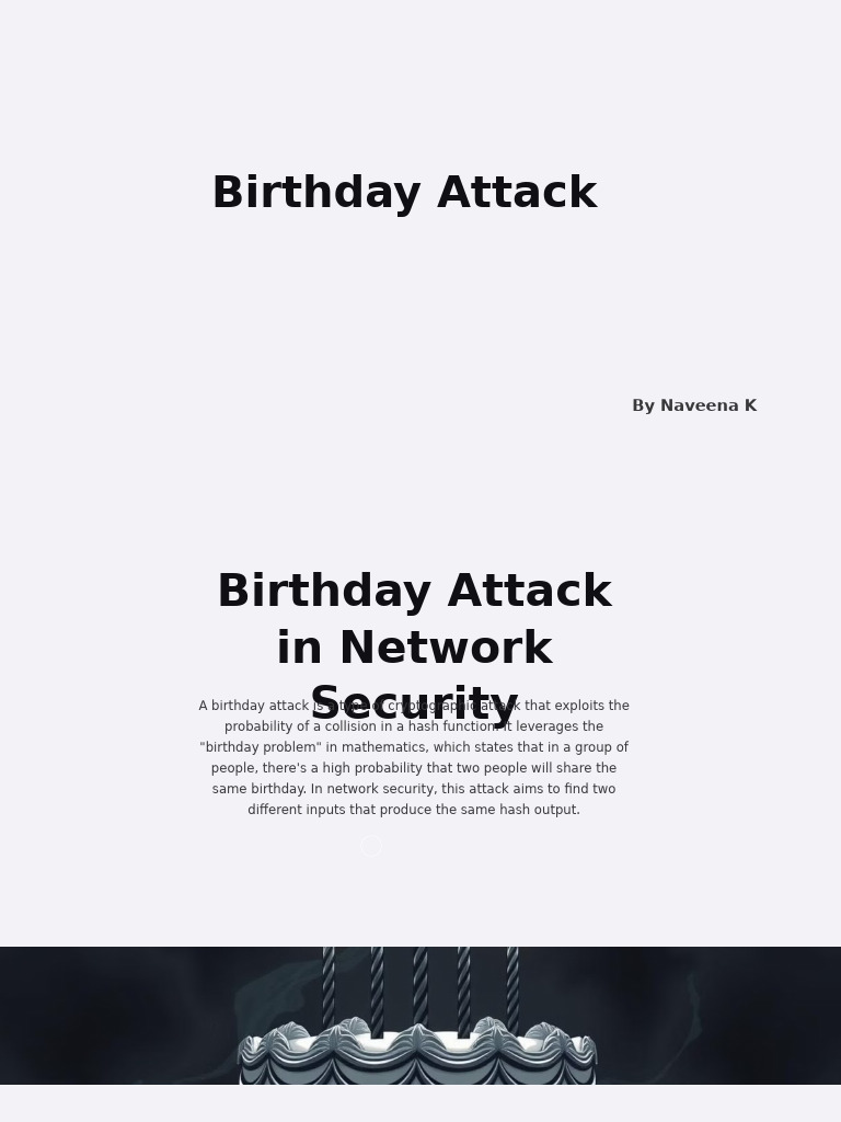 Birthday Attack in Network Security | PDF
