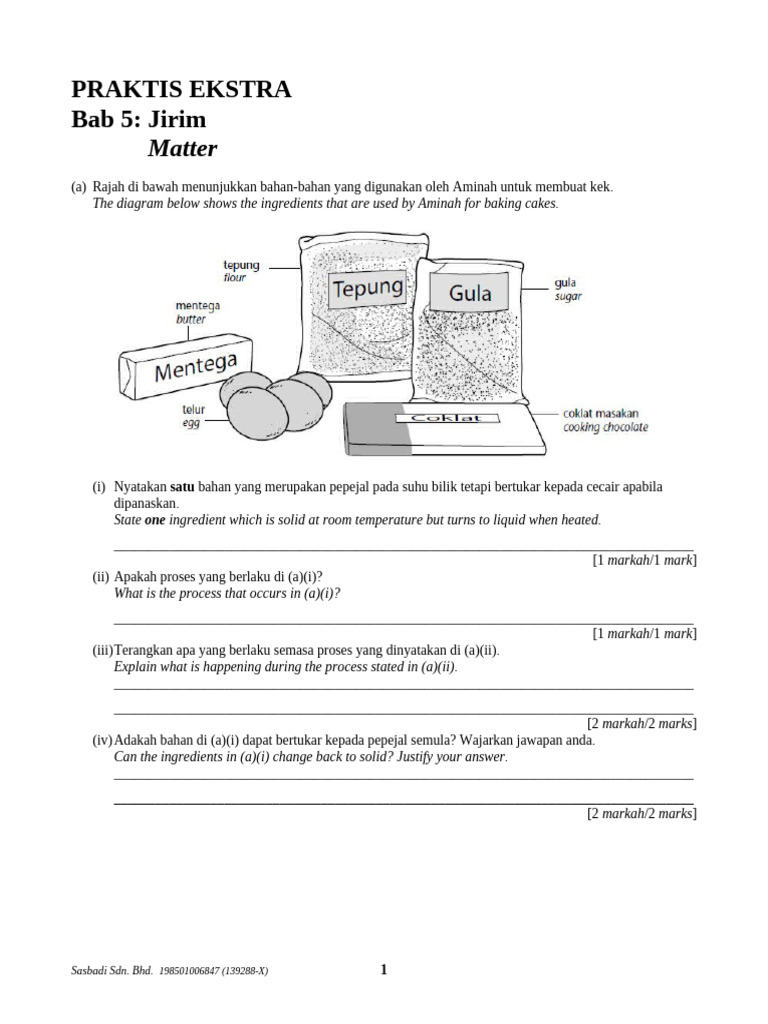 Praktis Ekstra Tingkatan 1 Bab 5 p.71 | PDF