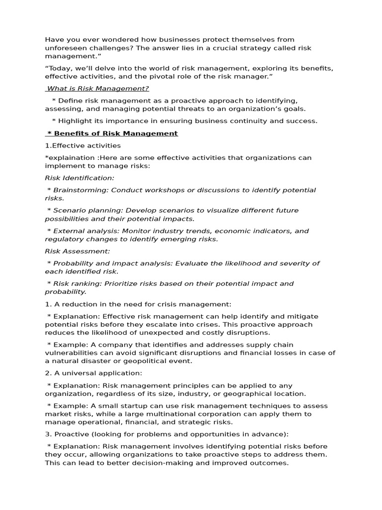 Riskreport | PDF