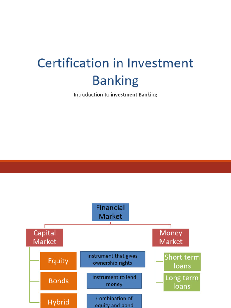 0 20200702181810session 1 Introduction To Investment Banking | PDF