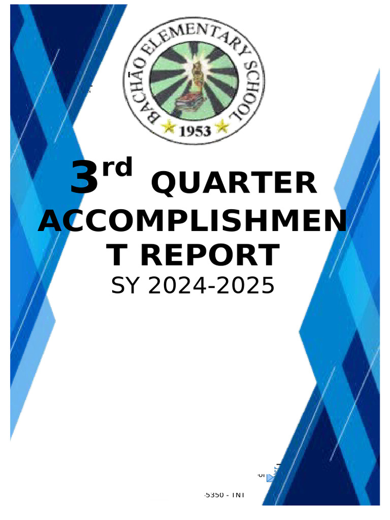 3rd Quarter Accomplishment Report | PDF