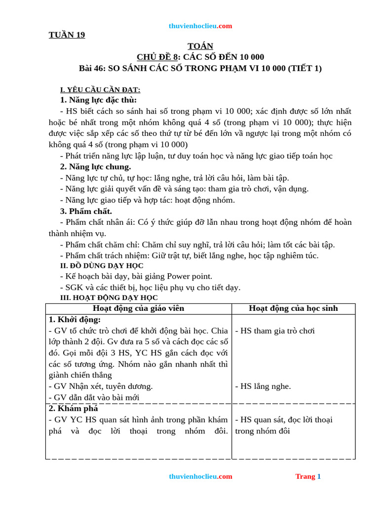 GA Toan 3 KNTT Tuan 19 | PDF