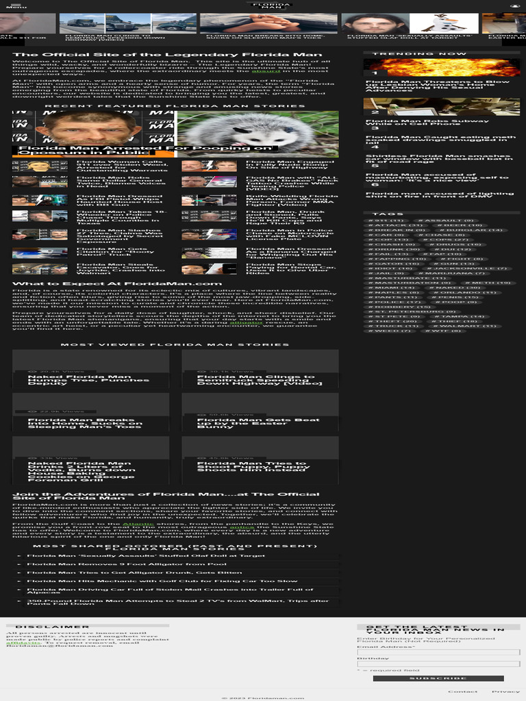 Florida Man - The Official Site of The Legendary Florida Man | PDF