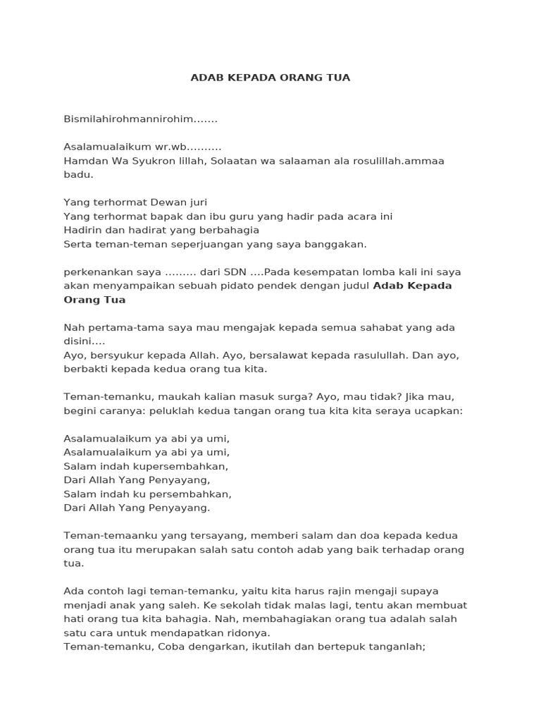 Kumpulan Teks Pildacil Singkat Terlengkap | PDF