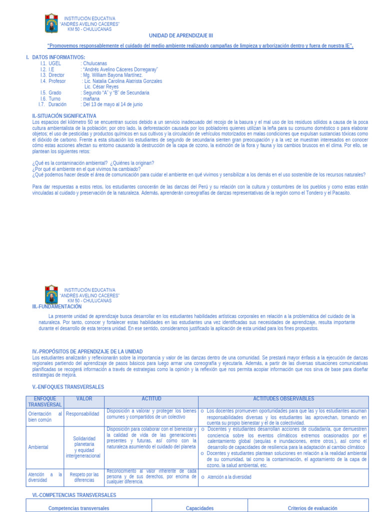 Unidad de Aprendizaje III | PDF
