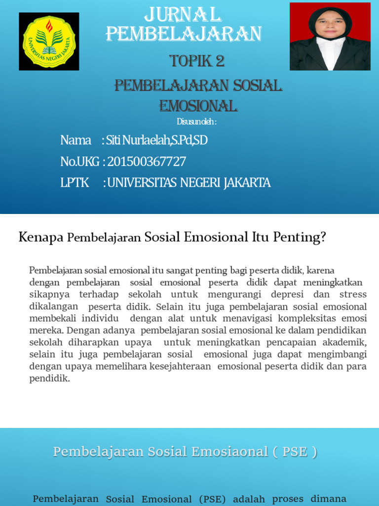 Jurnal 2 PSE, Siti Nurlaelah, S.PD, SD - 201500367727 | PDF