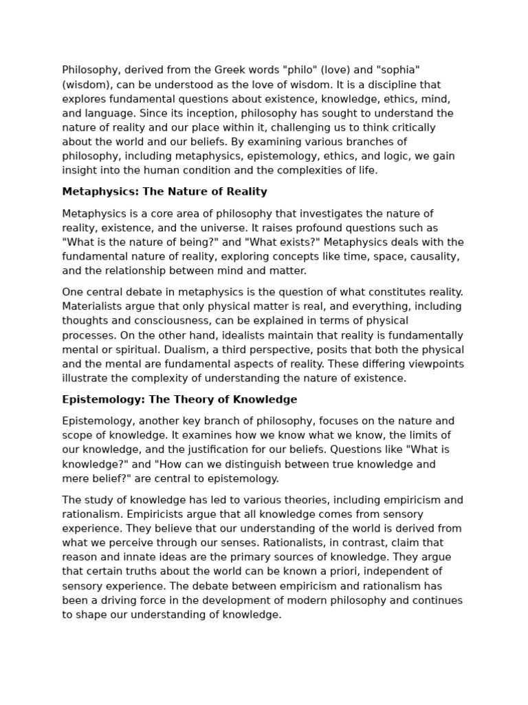 Philosophy | PDF
