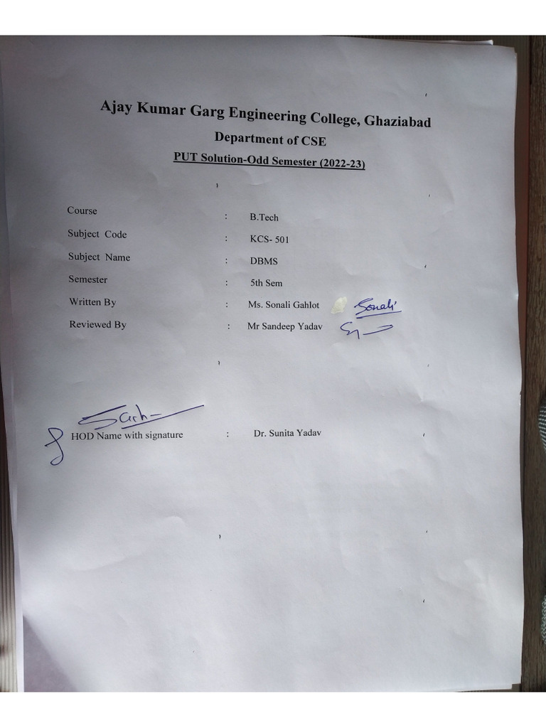 Put Solution (DBMS) | PDF