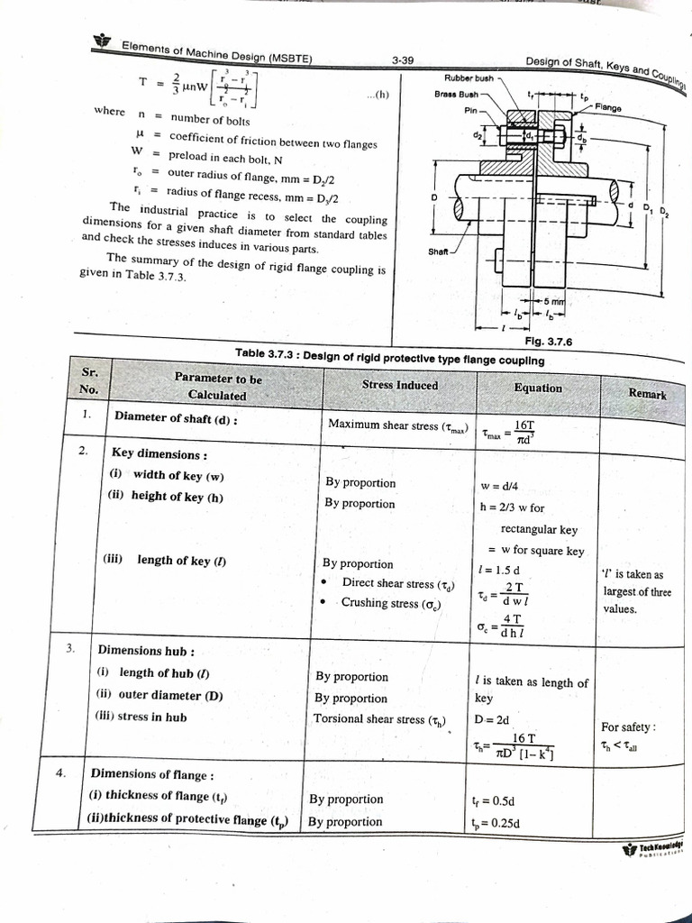 Design Procedure of Flange Coupling | PDF