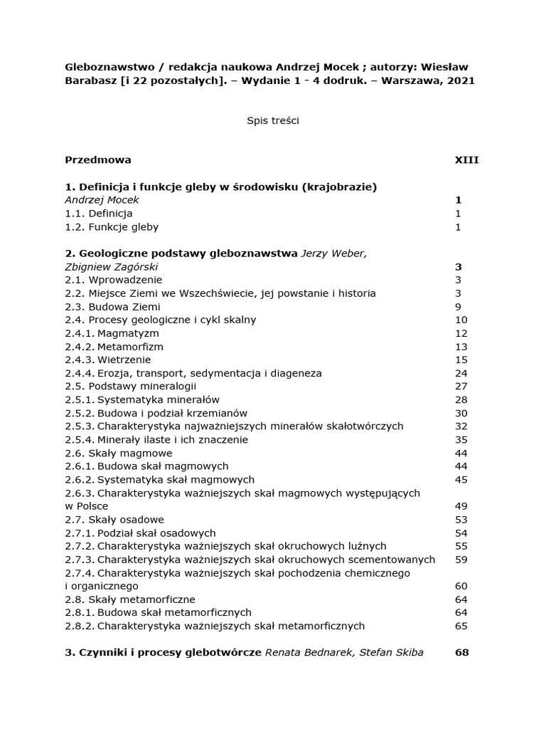 Mocek Gleboznawstwo | PDF