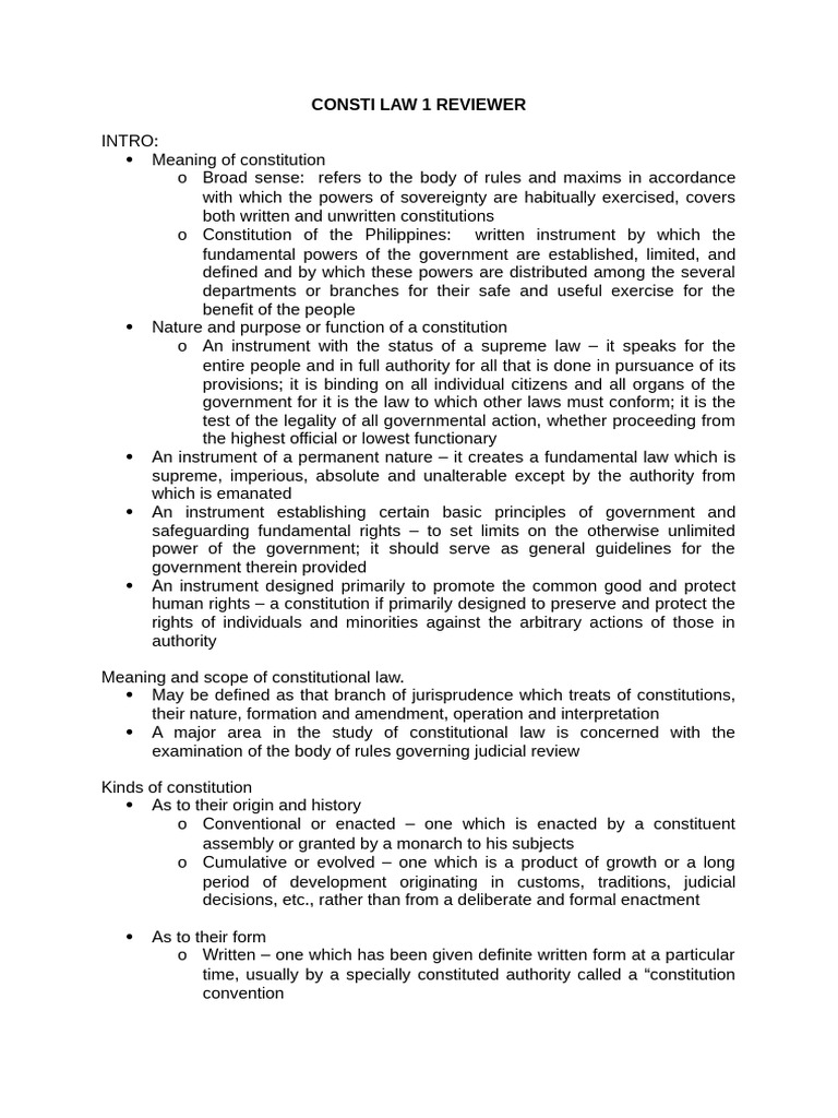 Consti Law Reviewer | PDF | Territorial Waters | Constitution