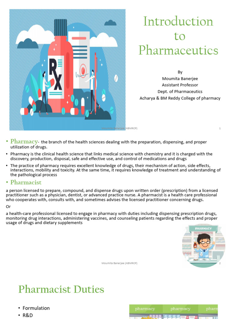 Introduction To Pharmaceutics PDF | PDF