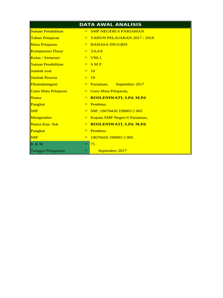 Format Analisis Uh Pdf