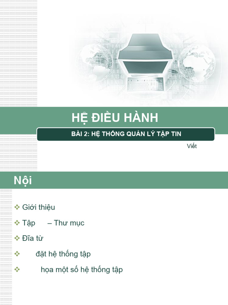 Bai 2 - He Thong Quan Ly Tap Tin | PDF